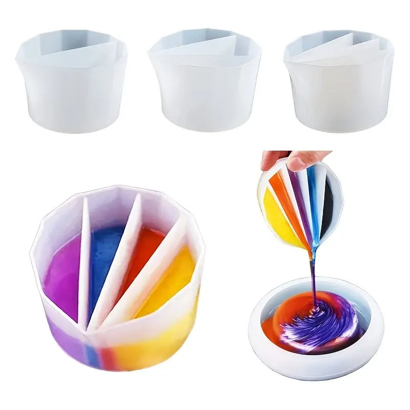 Split Cup Pouring Resin 4 Compartments
